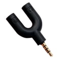 SUSUchens 3.5mm Earphone Microphone Adapter U Shape Audio Converter ...