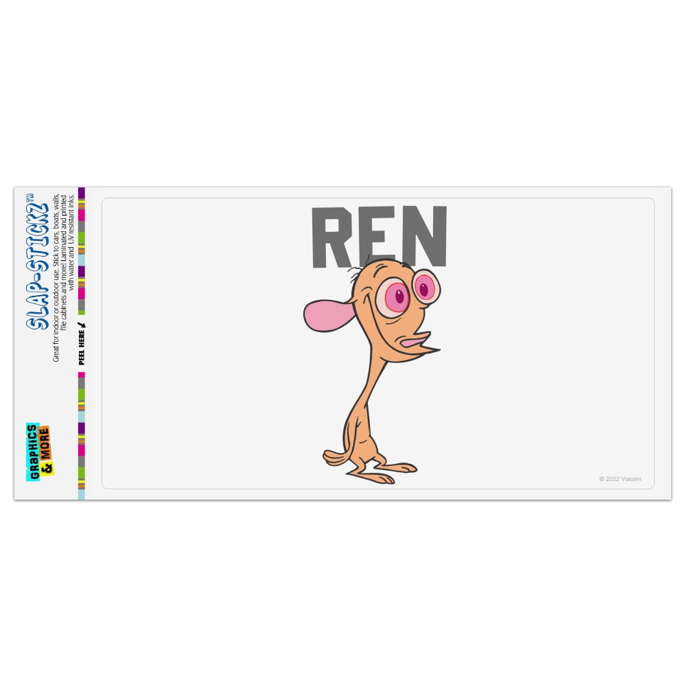 Ren and Stimpy Show Collegiate Ren Automotive Car Window Locker Bumper ...