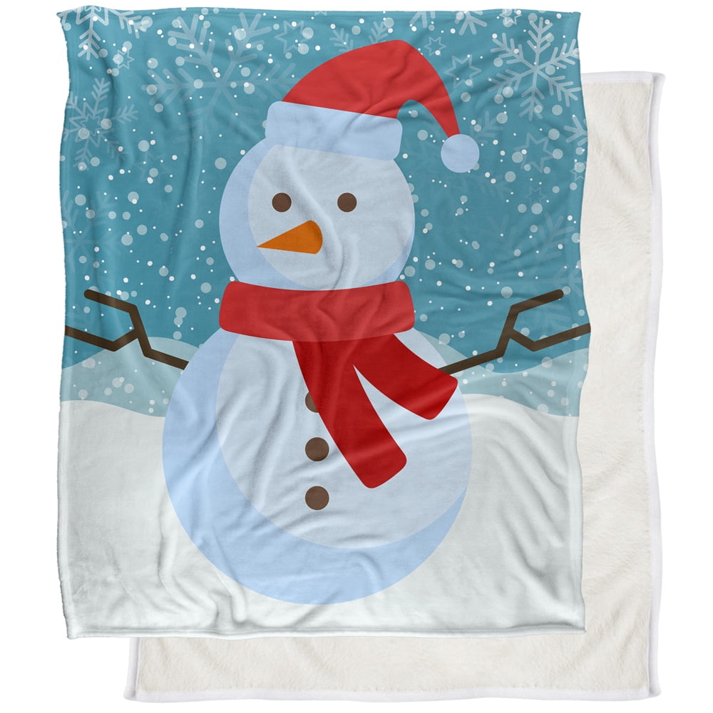 LOGOVISION Snowman Silky Touch Sherpa Back Super Soft Throw Blanket ...