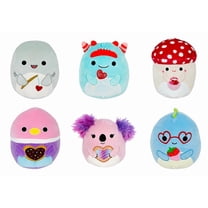 Set of 6 Squishmallows 2026 Valentine Squad B 5" Shark Monster Mushroom ...