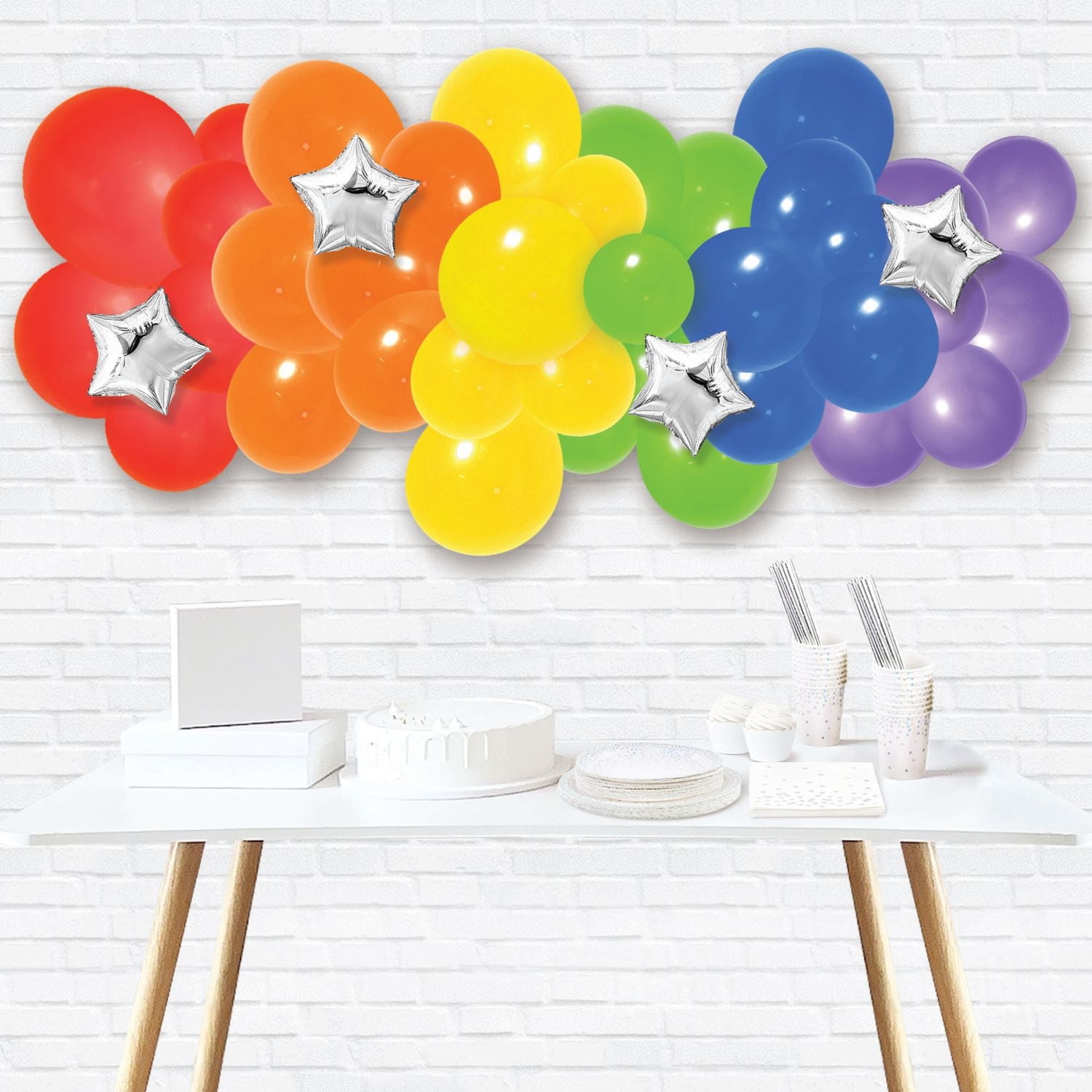 Click here for Way To Celebrate! 40 Count Balloon Garland - Brigh... prices