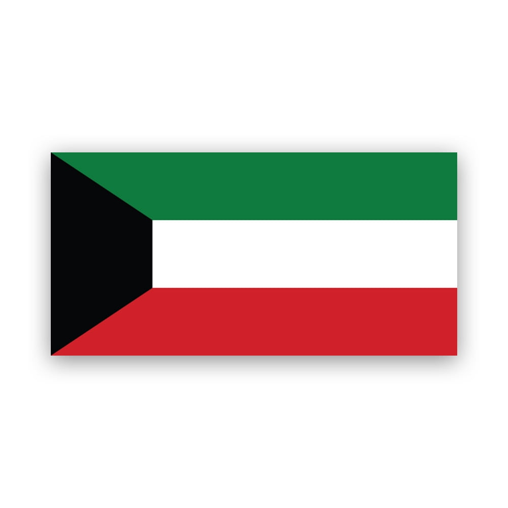 Kuwaiti Flag Sticker Decal - Self Adhesive Vinyl - Weatherproof - Made ...