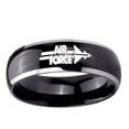 Air Force Black 2 Tone Dome Tungsten Men's Ring 10MM - Walmart.com