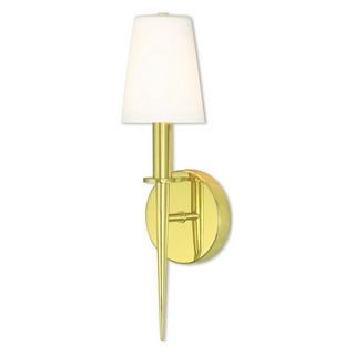 Golden Lighting Duncan 1 Light Wall Sconce in Aged Brass with an Aged ...