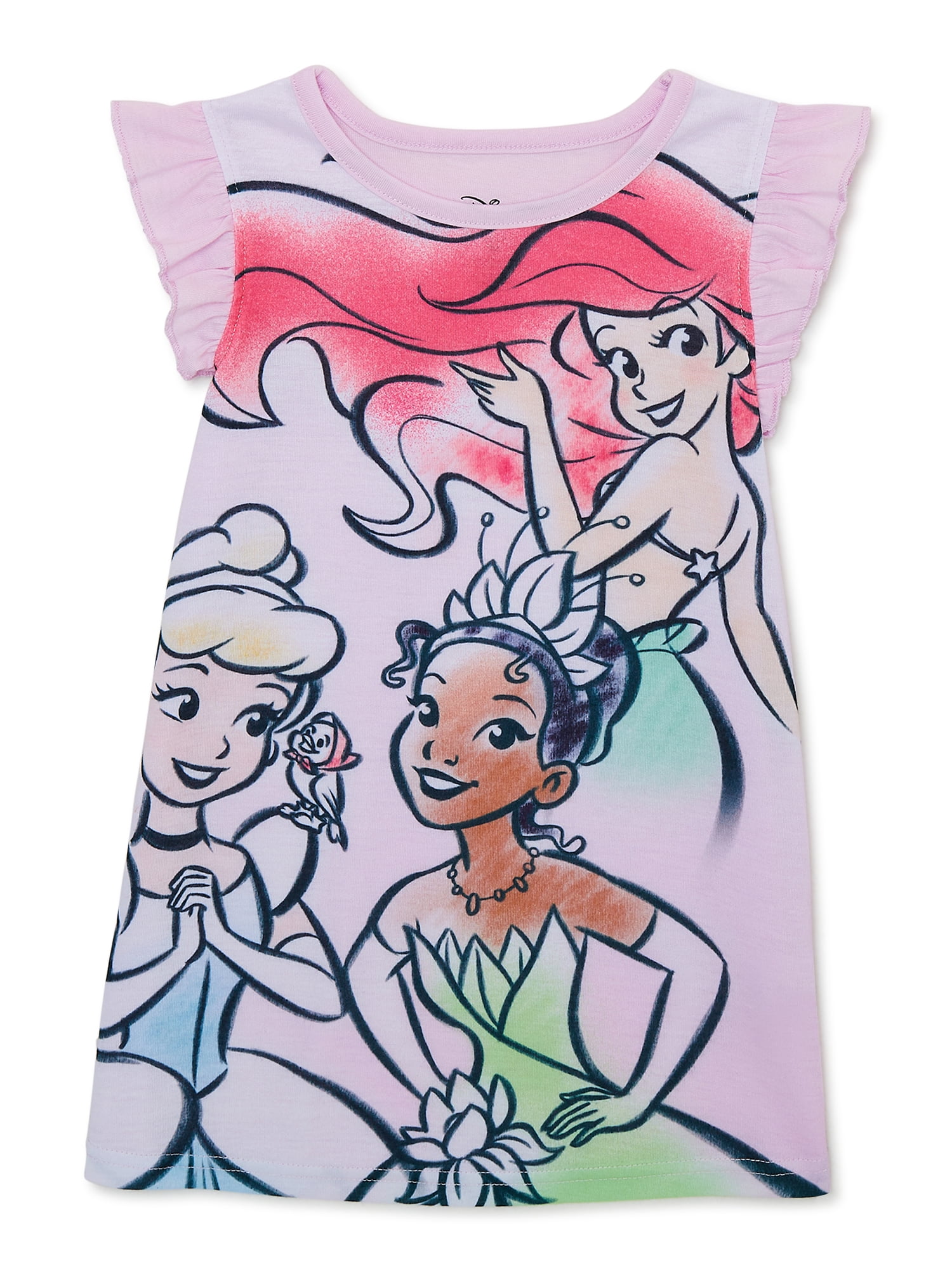 Disney Princesses Toddler Girls Pajama Nightgown, Sizes 2T-5T - Walmart.com