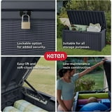 Open Box Keter Borneo Outdoor Storage Bin for Patio Furniture, 110 Gal ...