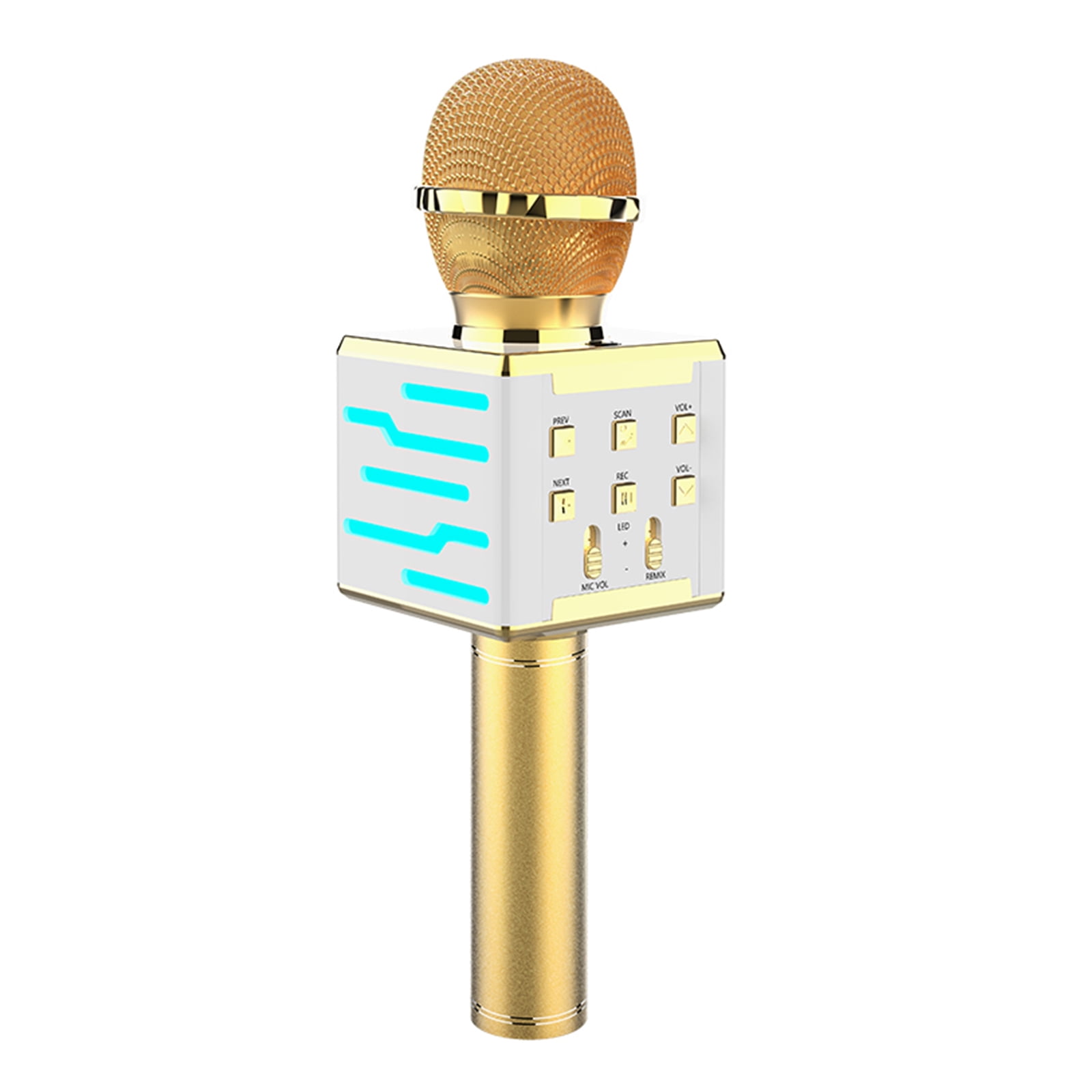 Micrófono inalámbrico para cantar grabar luces LED micrófonos ...
