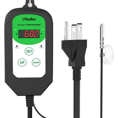 Digital Temperature Controller Seedling Heat Mat Thermostat for Plants ...
