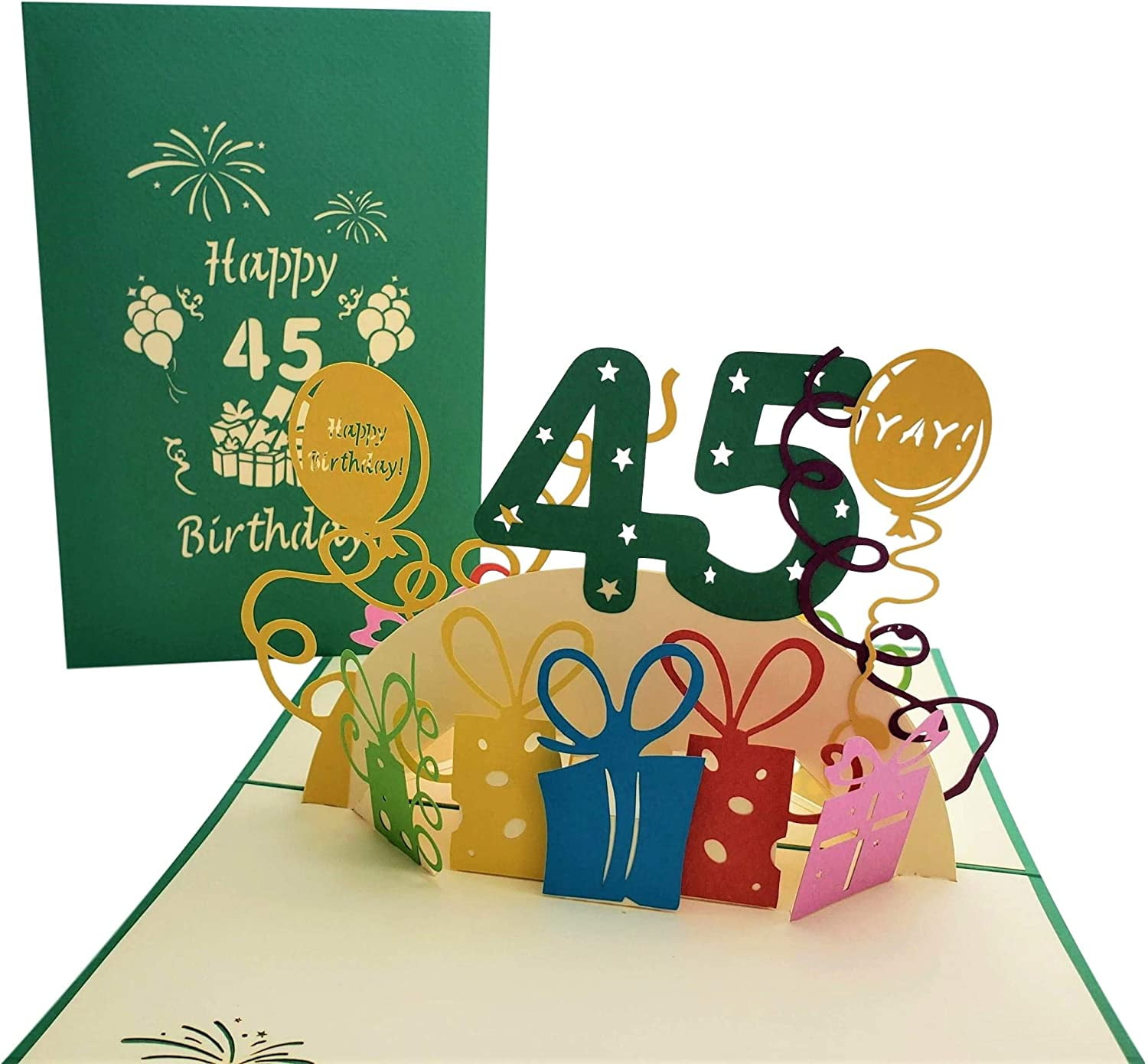 iGifts And Cards Happy 45th Birthday With Lots of Presents 3D Pop Up ...