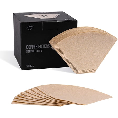 Paper Coffee Filters, #2 Cone Paper Filter by IGUOHAO 200 Sheets ...