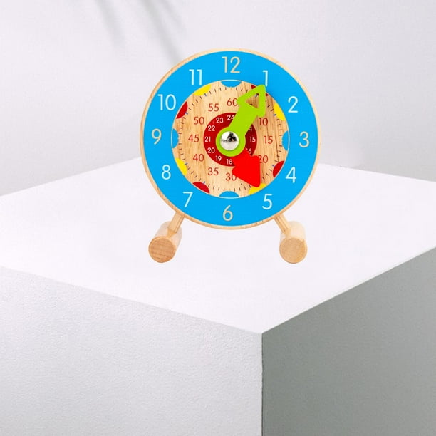 Wooden Clock Teaching Aid Tell the Time Number & Shape Sorting Kids ...