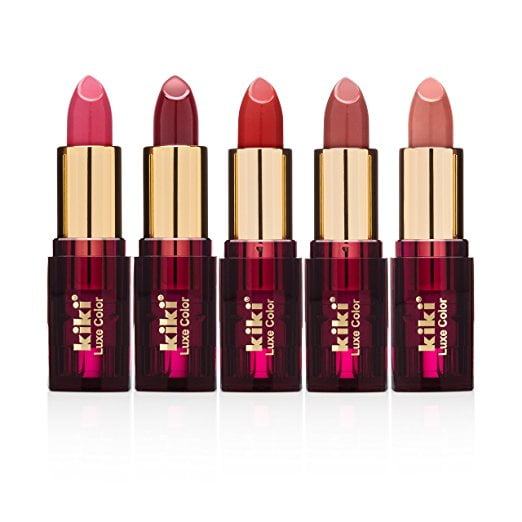 kiki 5-Piece Luxe Color Moisturizing Long Lasting Lipstick Gift Set ...