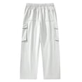 BVnarty Men's Stretch Solid Casual Long Pants Elastic Waist Straight ...