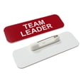 Personalized Team Leader 1 x 3" Rounded Corners Name Tag, Red - 3 Pack ...