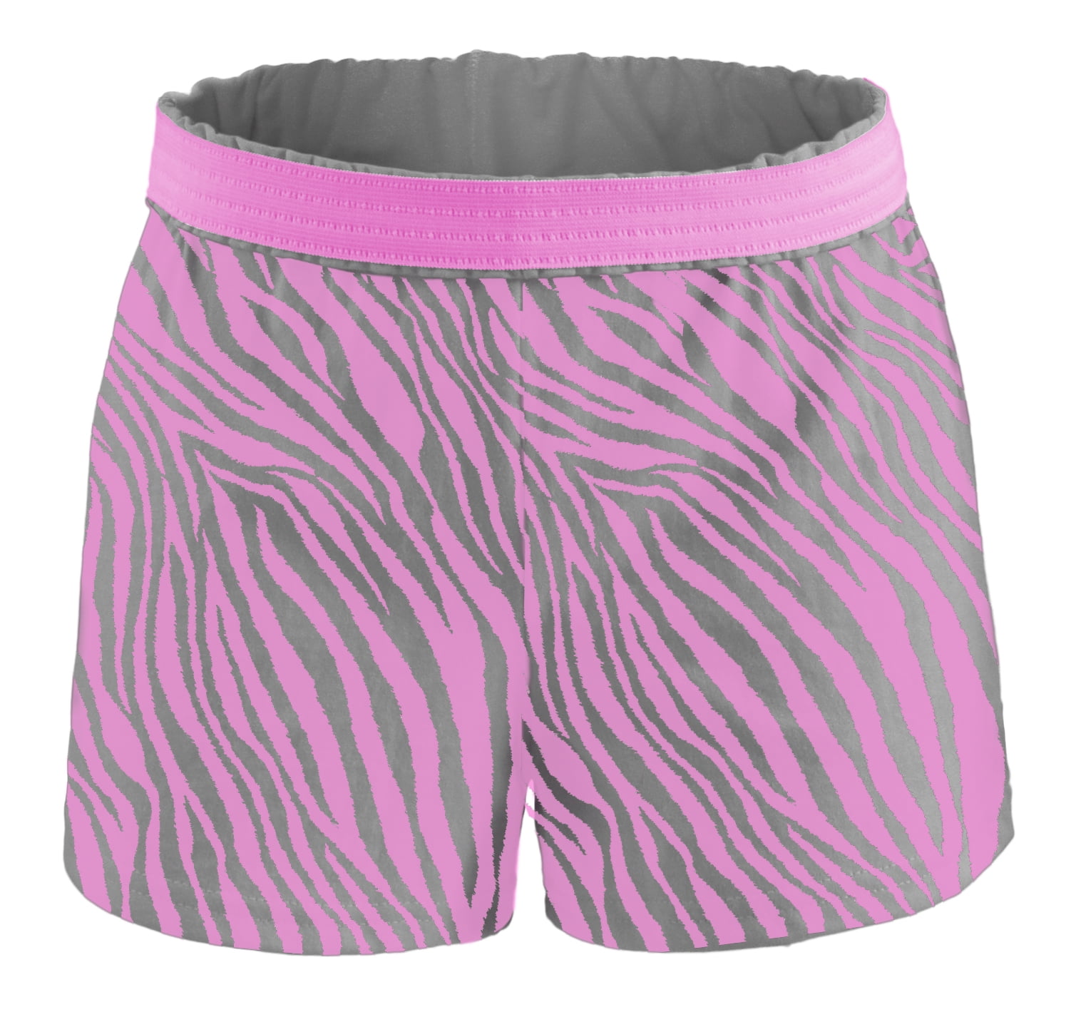soffe girls' big authentic cheer short, cotton zebra/ctn candy, medium ...