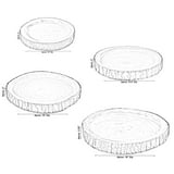 Wood Tree Bark Indented Display Tray Serving Plate Platter Charger ...