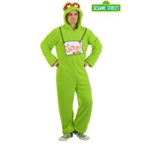 Adult Oscar the Grouch Onesie Costume - Walmart.com