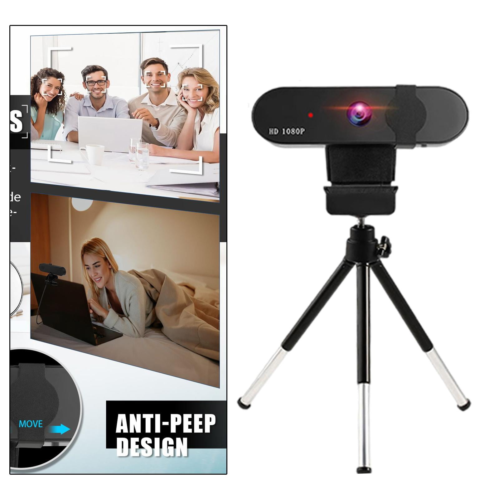 Web Camera with Microphone USB 2.0 1 Wide Angle for PC Video Call ...
