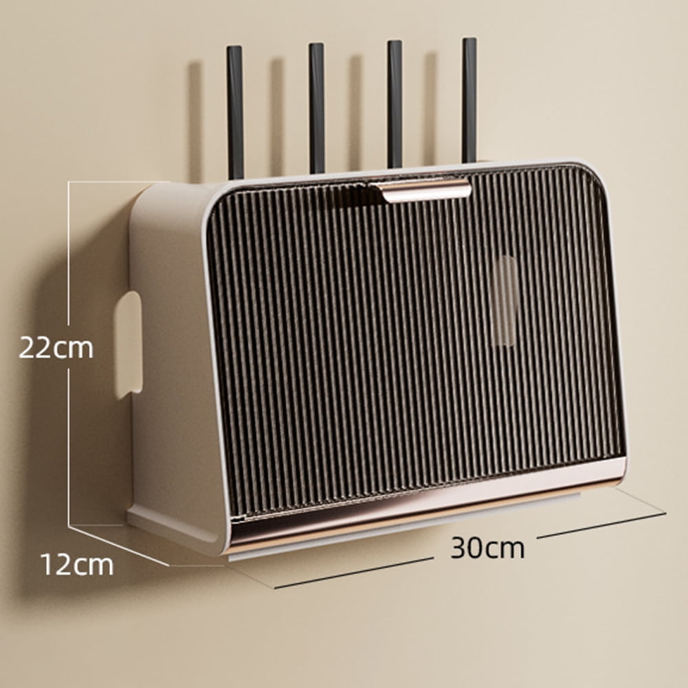 Topyecel Wall Hanging Wireless WiFi Storage Box Wire Cable Power ...