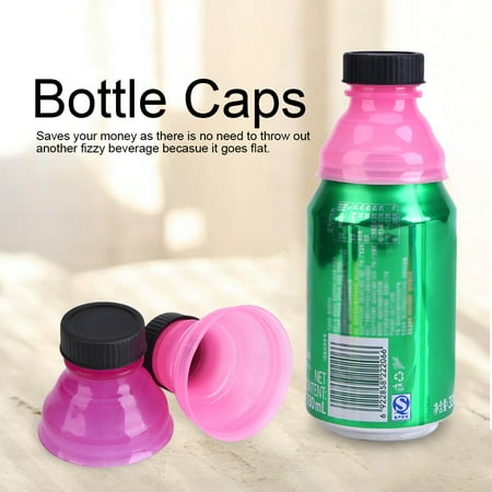 Garosa Bottle Caps, 6Pcs Reusable Useful Snap On Pop Can Bottle Caps ...