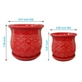 The Pioneer Woman Embossed Timeless Geo Red Planter, 6 in, Stoneware ...