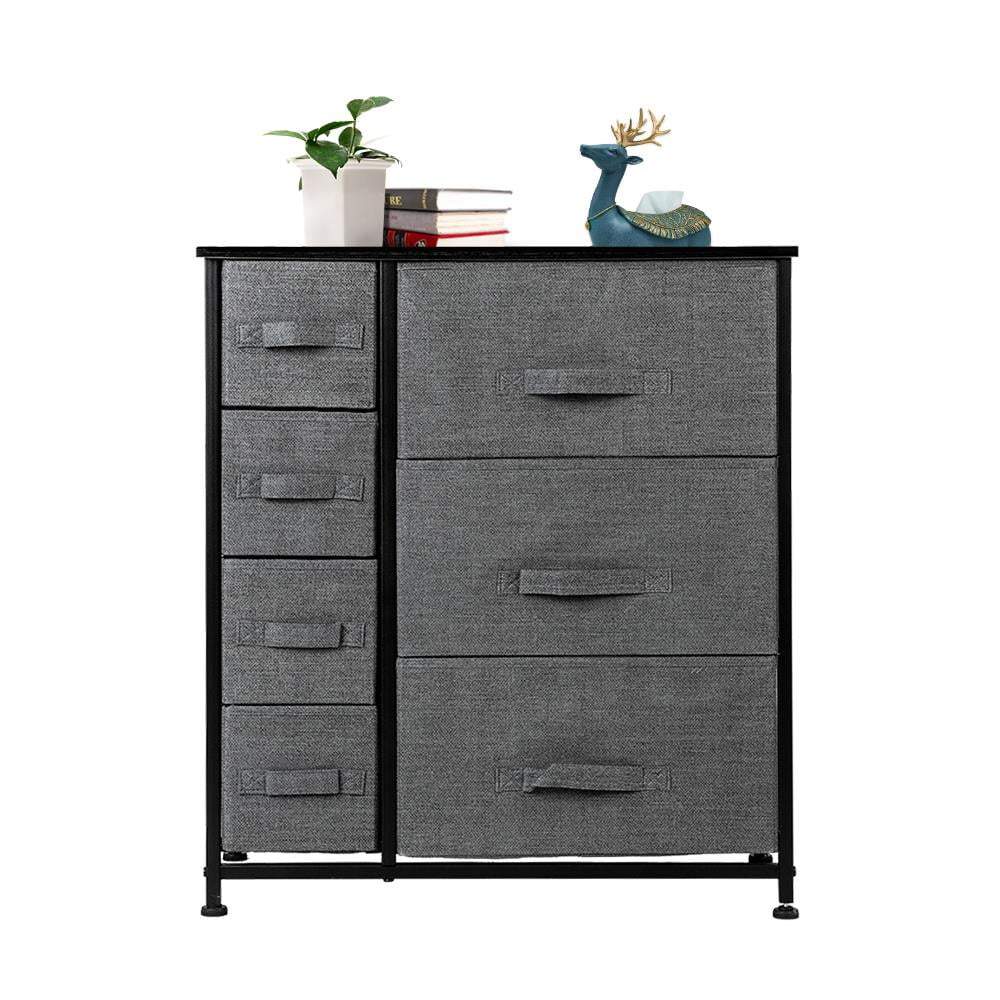 Ktaxon Dresser with 3 Big 4 Small Drawers - Furniture Storage Tower ...