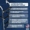 Five Oceans 4 Step Boat Ladder, Boat Ladders Folding, Boat Swim Ladder ...