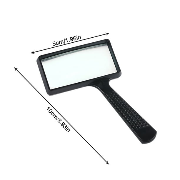 Handheld 3X Magnifier Optical Glass Lens Rectangle Magnifier Reading ...