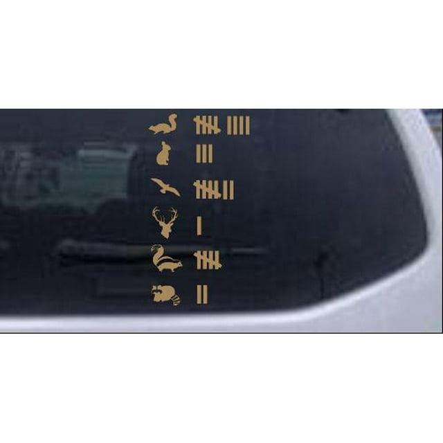 Keeping Count Roadkill Animals Car or Truck Window Decal Sticker ...