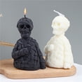 3D Bandage Skull for Head Silicone Mold Candle Plaster Handmade Mould ...