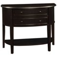 Powell Antique Black Through Terra Cotta Demilune Console Table ...
