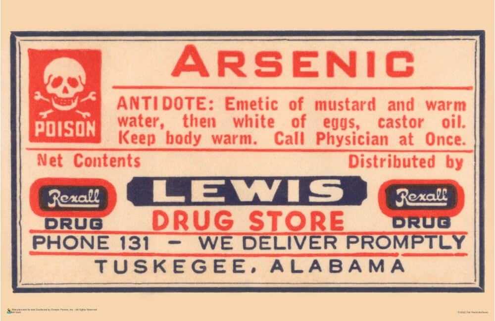 Arsenic - Poison Label Mini Poster 17.5" x 11.5" Laminated - Walmart.com