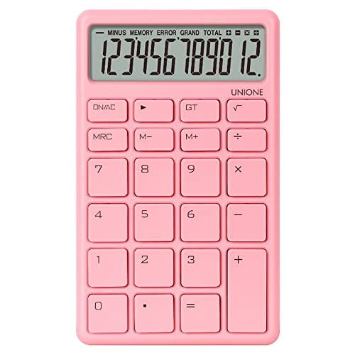 Calculadora bolsillo y escritorio PINK UNIONE LCD brillante, doble ...