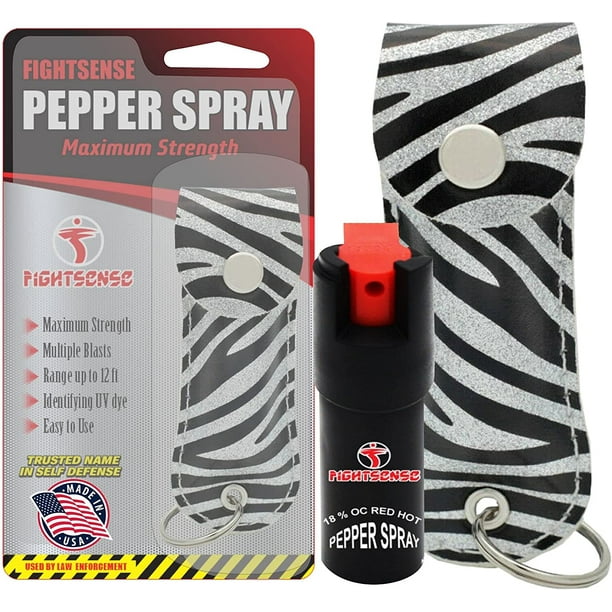 FIGHTSENSE Self Defense Pepper Spray - 1/2 oz Compact Size Maximum ...