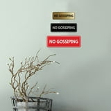 Signs ByLITA Standard No Gossiping Sign (Black Gold) - Medium - Walmart.com