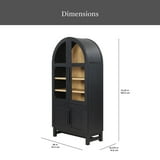 Better Homes & Gardens Juliet Kitchen Rounded Arch Cabinet, Rich Black - Walmart.com