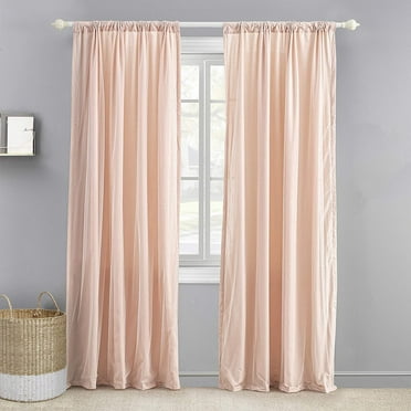 Levtex Baby - Tufted Pink Sheer Drape Panel - Window Panel with Rod ...