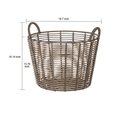 Extra Large Round Poly Rattan Decorative Storage Basket with Handles ...