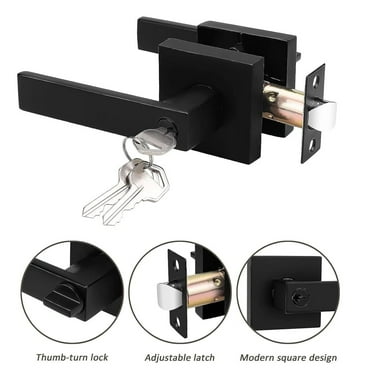 Larson Euro Black Push Button Handle - Surface Mount Fits Solid Core Doors - Walmart.com