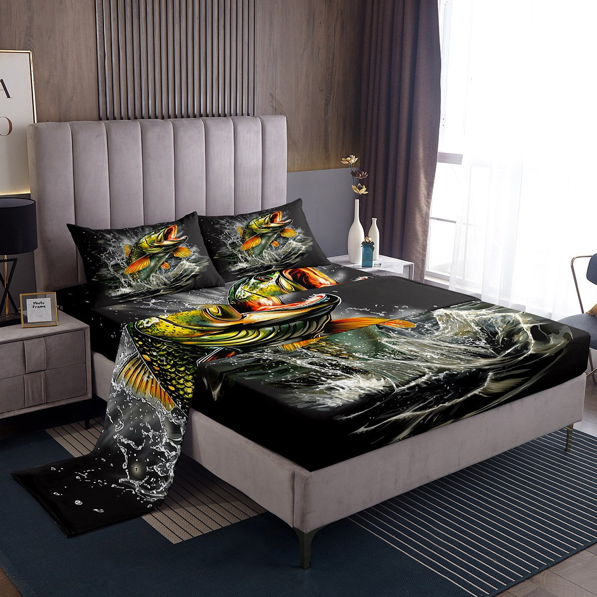 Click here for Erosebridal 3d Pike Fish Bed Sheets Set Twin Size... prices