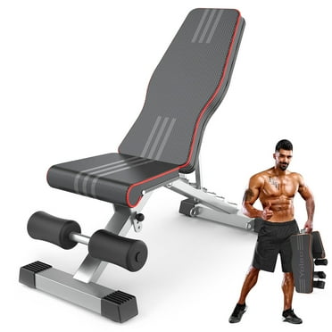 Jaxpety Foldable Bench Press Bench, Workout Bench for Home Gym ...