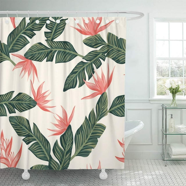 Cynlon Beach Cheerful Seamless Pattern Wallpaper Of Tropical Dark Green