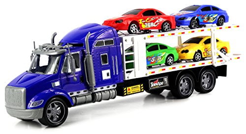 No2 Racing Trailer Children's Kid's Friction Toy Truck Ready To Run w ...