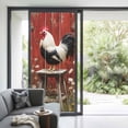 Red Rooster Window Privacy Film, Farmhouse Animals Spring Floral Rustic ...