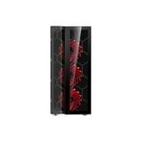 DIYPC Dragon-R-4LED ATX Mid Tower Gaming Case with 4x120mm Red LED Fans ...