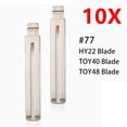 10Pcs Automobile Machine Cut Key Remote Blade Replacements Broad ...