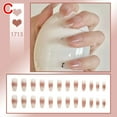 Ayffdiyi 24pcs Long Fake Nails Art Set Fake Nails Detachable Wearable