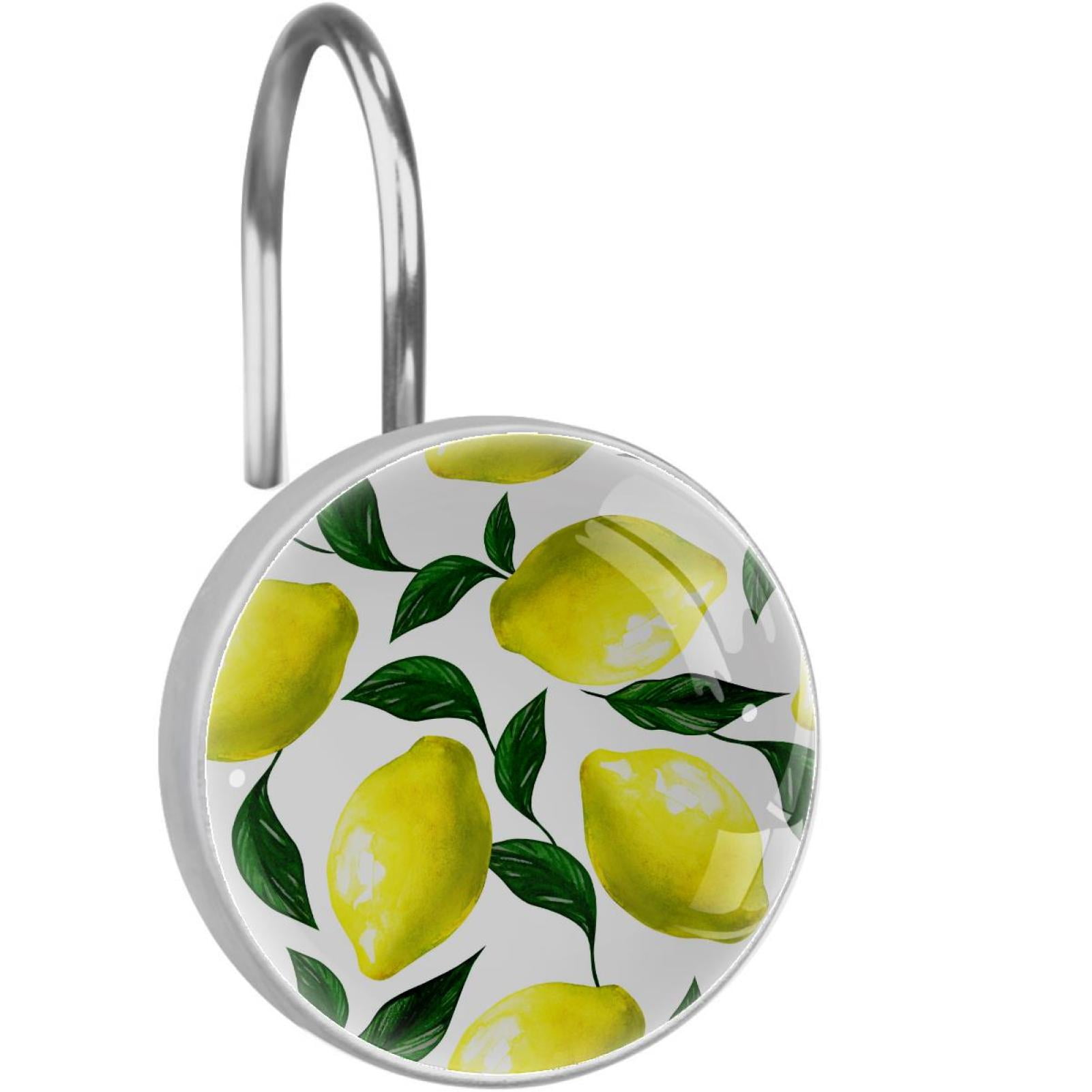 Lemon Shower Curtain Hooks（Set of 12）for Home Hotel Shower Rods ...