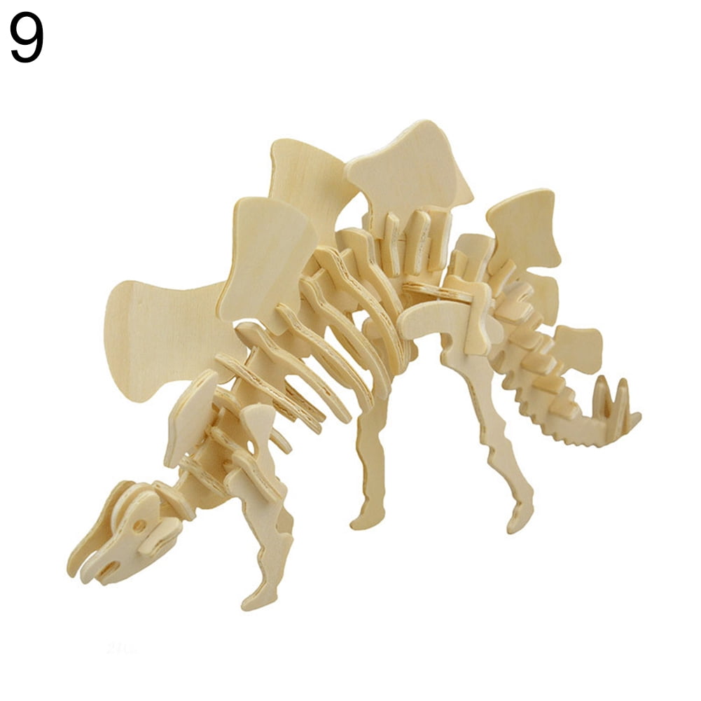 Anvazise Funny 3D Simulation Dinosaur Skeleton Puzzle DIY Wooden ...