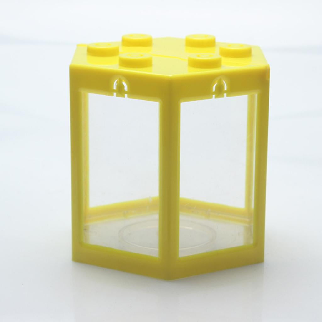 Acuario Mini pecera perfecl de peces Betta apilable 12x11 cm Amarillo ...